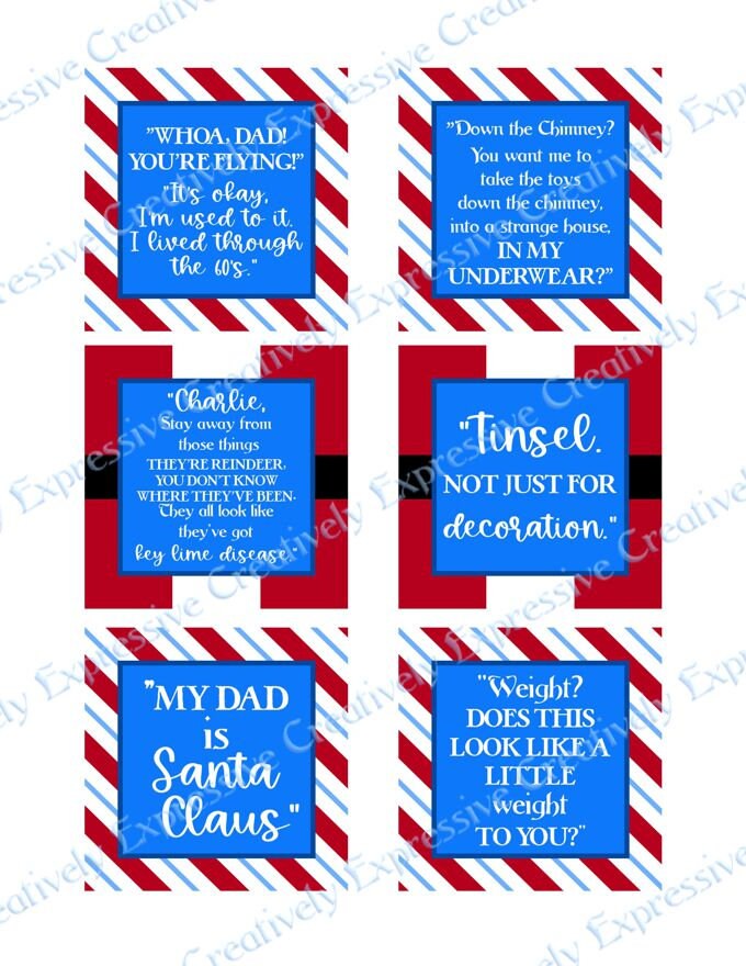 The Santa Clause Inspired Christmas Party Candy Buffet Sign, Candy ...