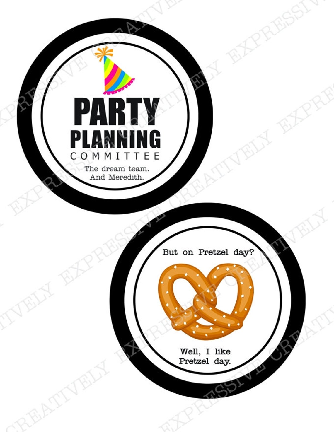 The Office INSPIRED Centerpiece Circles. Office Party Circles. | Etsy