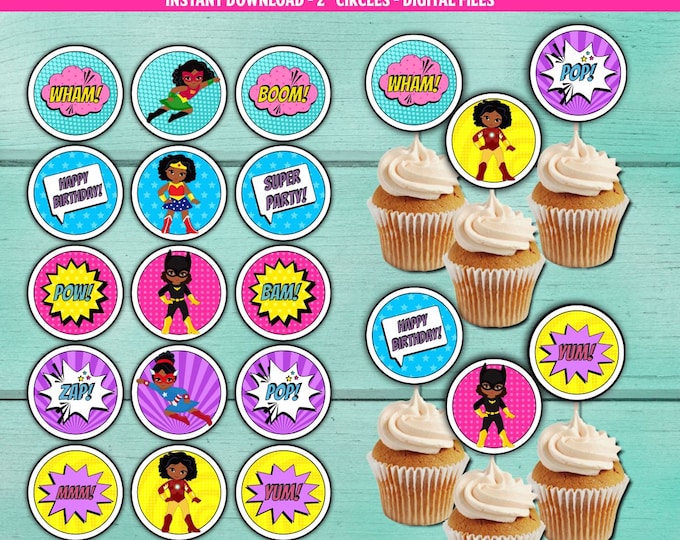 Superhero Cake Topper PRINTABLE - Etsy