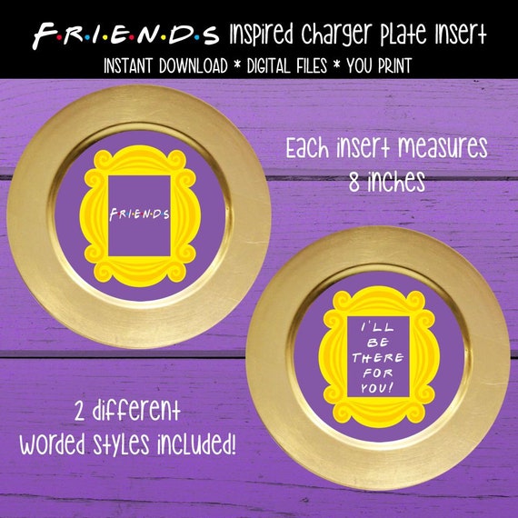Friends Inspired Charger Plate Inserts. Friends Table Decor. | Etsy
