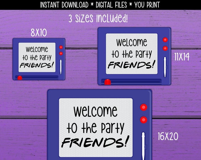 Friends Theme Party Sign, BUNDLE, Birthday | Bridal Shower | Baby ...