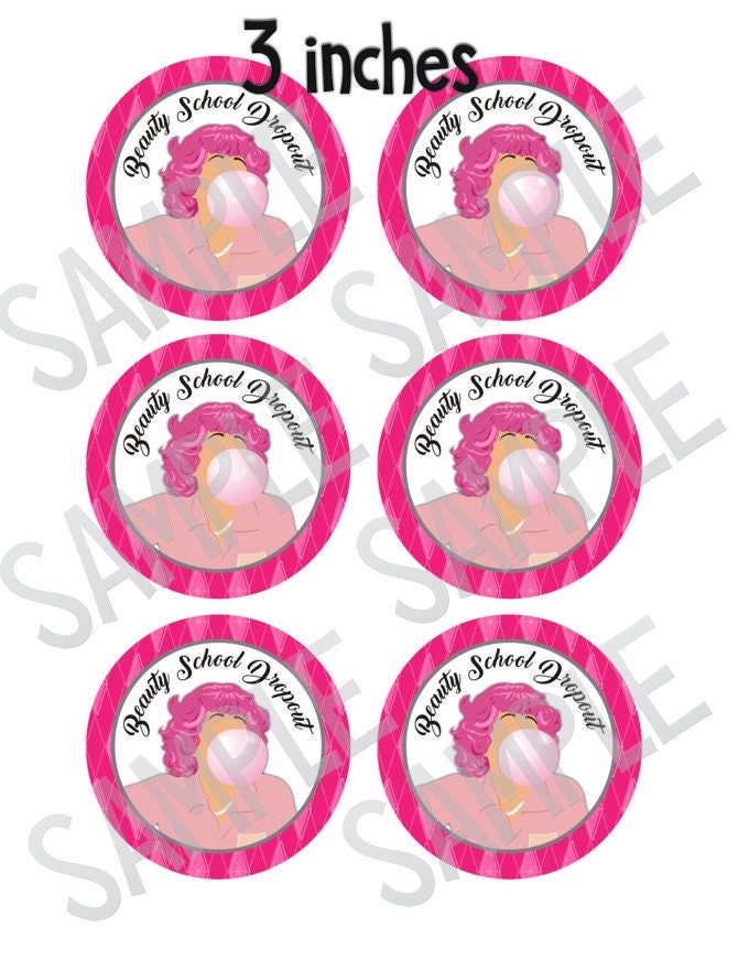 50's Beauty School Dropout party tags 50's bag | Etsy