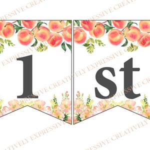 Peach Party Banner. Peach Birthday Banner. Peach Bridal Shower Banner ...
