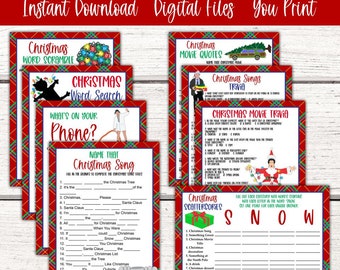 Christmas Vacation Inspired Party Games Package. 8 Printable Party ...