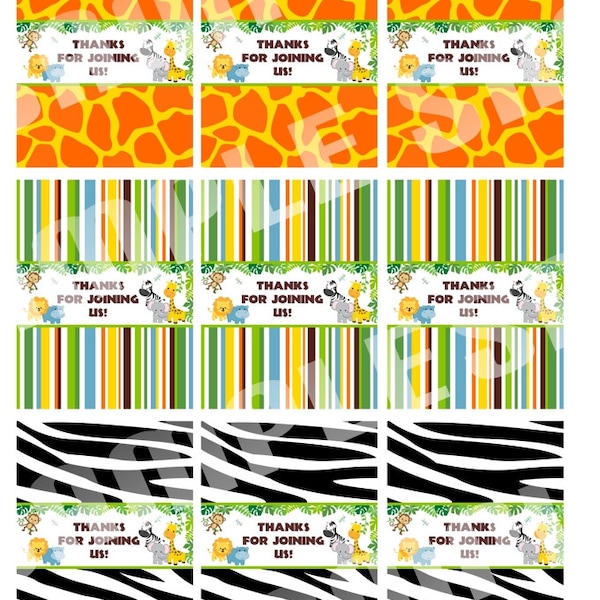 Zebra Candy Bar - Etsy