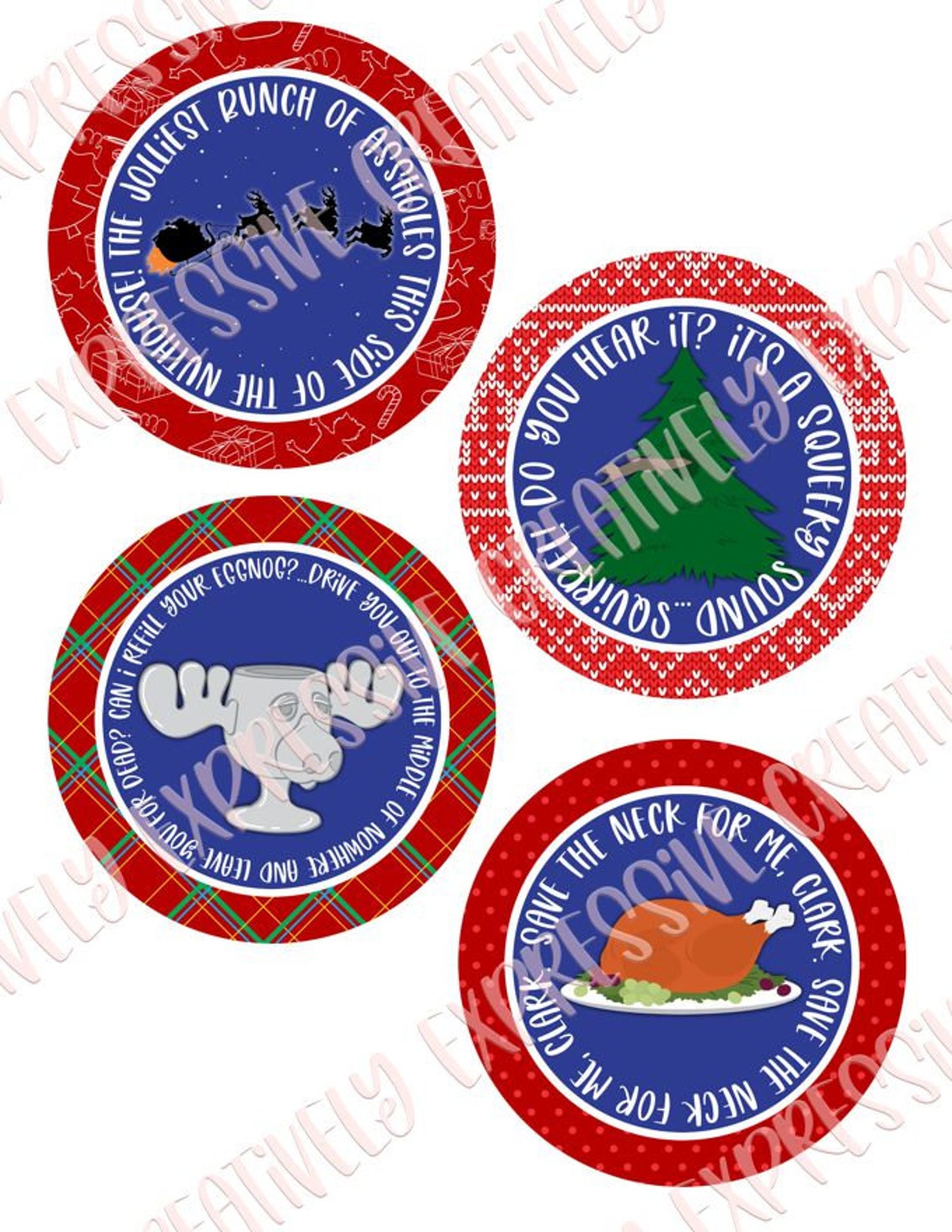 Christmas Vacation Inspired Party. Christmas Vacation Cupcake - Etsy