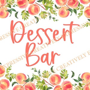 Peach Party Signs. Peach Table Sign. Photo Booth Sign. Drinks Sign ...