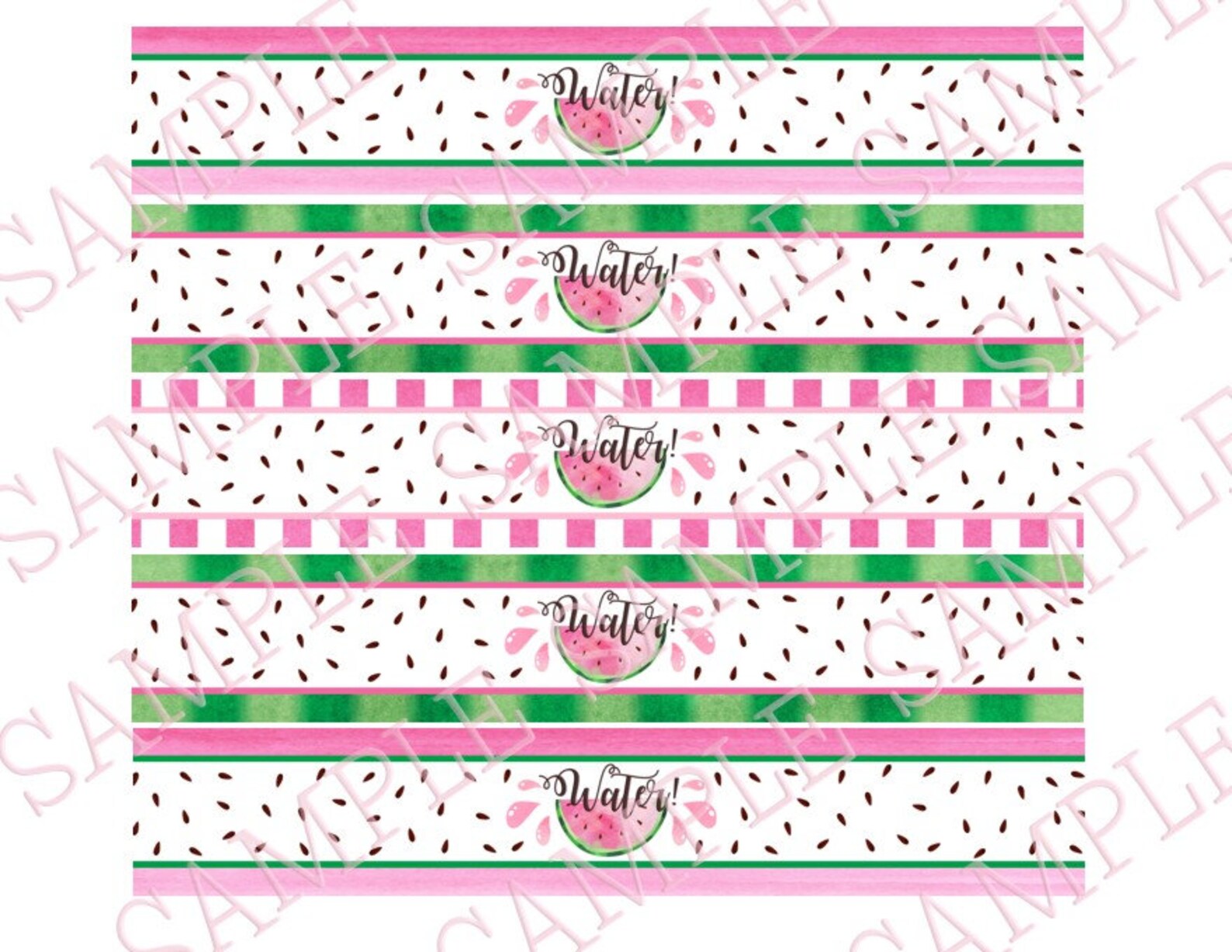 Watermelon Birthday Party Water Bottle Labels. Drink Labels. Party ...