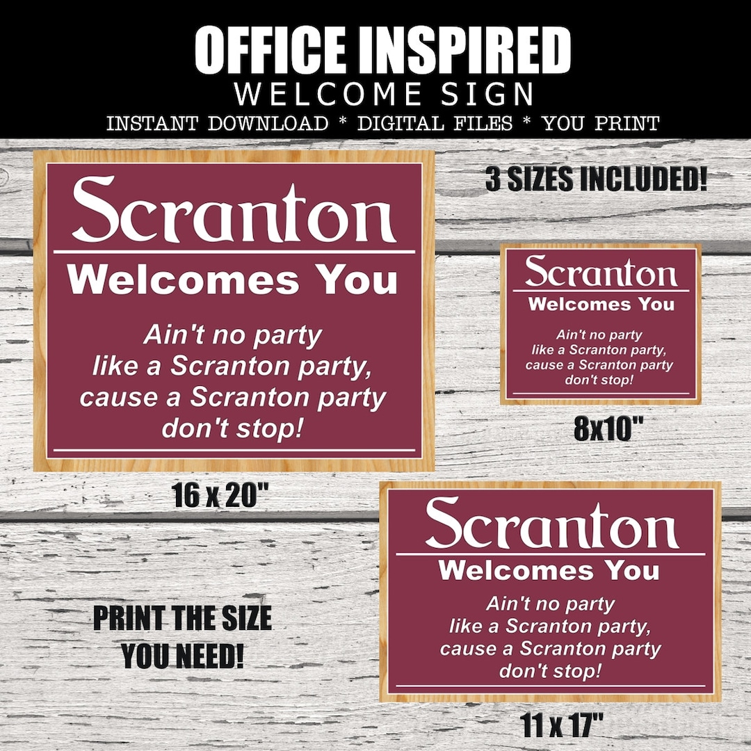 The Office INSPIRED Welcome Sign. Office Party Welcome Sign. Scranton ...