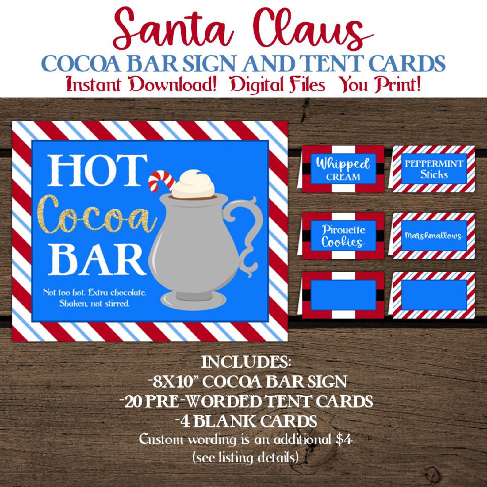 The Santa Clause Inspired Christmas Party. Cocoa Bar Sign. - Etsy