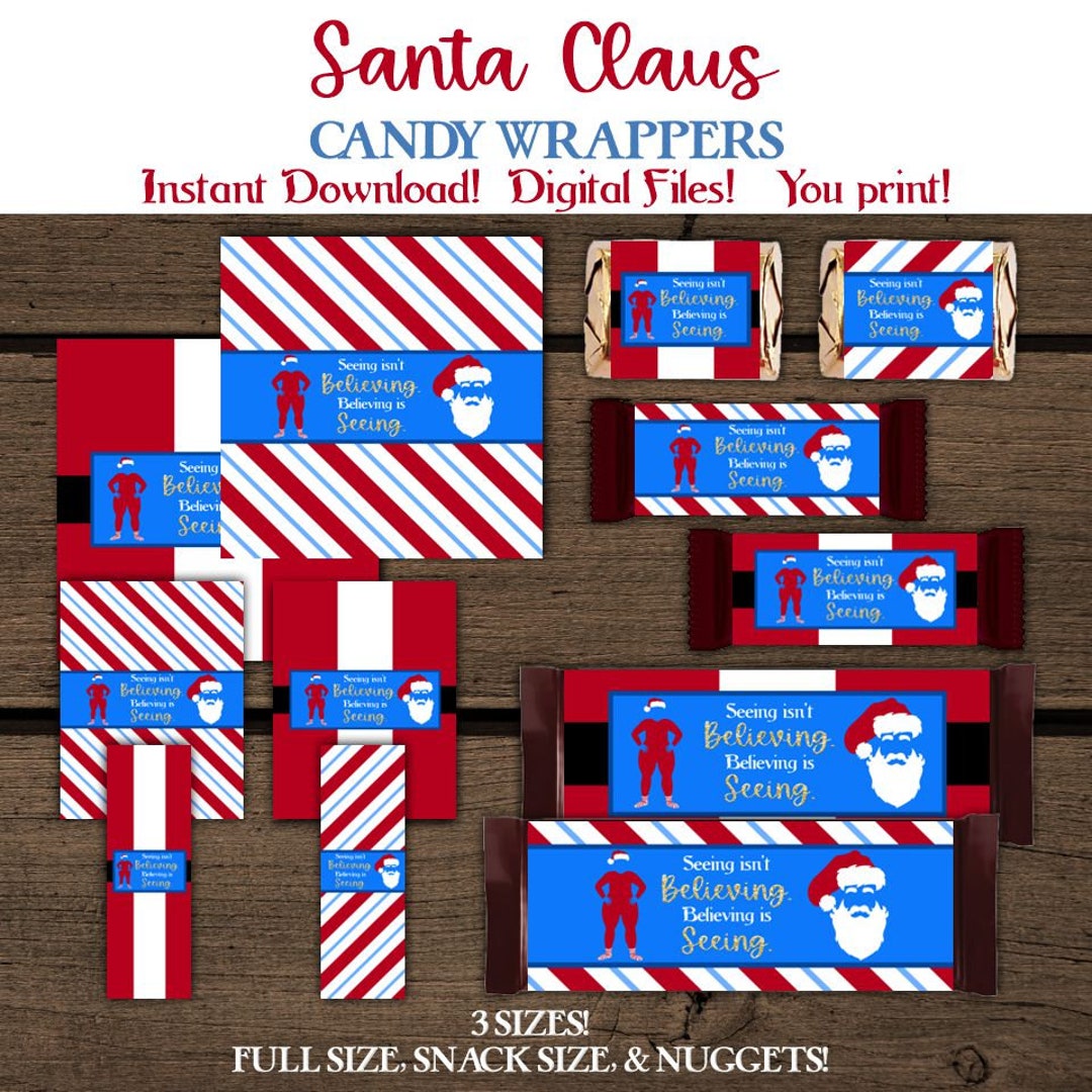The Santa Clause Inspired Christmas Party Candy Bar Wrappers. Holiday ...