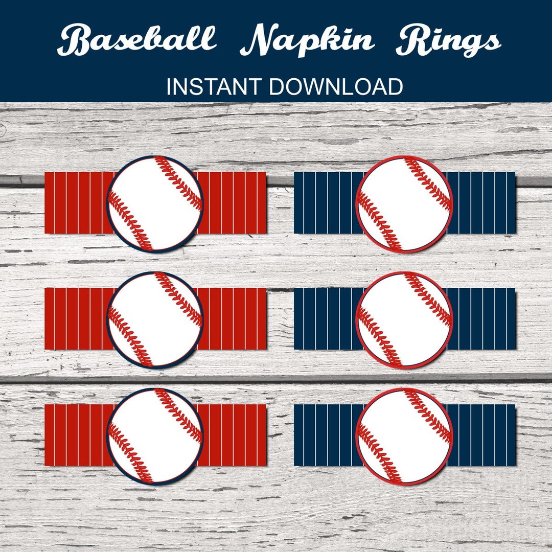 Baseball Party Napkin Rings. Baseball Birthday Party Napkin Rings ...