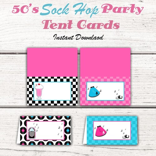 50's Sock Hop Happy Birthday Banner Soda Fountain Party - Etsy