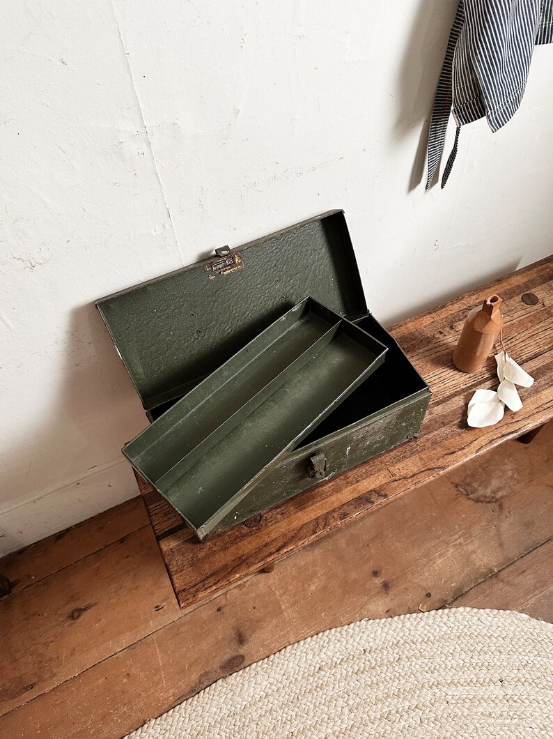 Vintage Kennedy Tool Box Craft Organizer Storage Box Art Supply Box ...