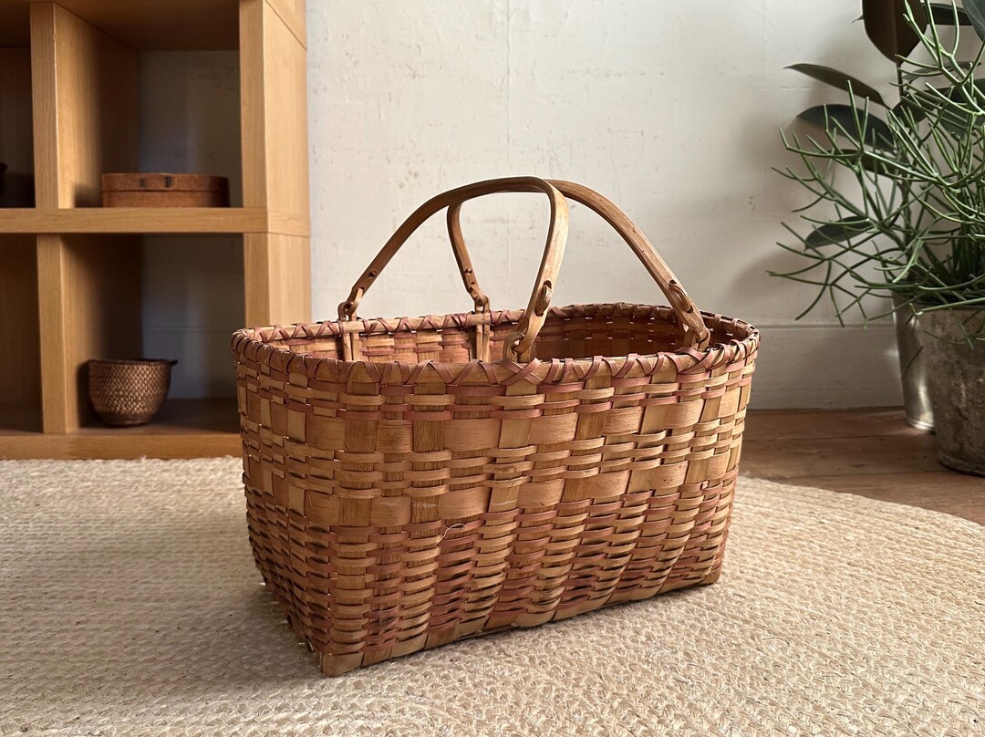 Vintage Gathering Basket Antique Native American Harvest Basket ...