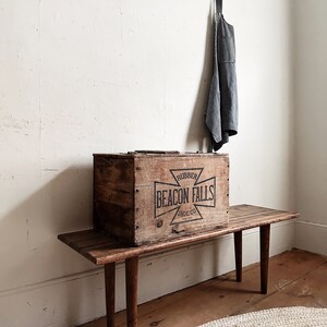 Antique Primitive Wood Crate With Lid Storage Box Rustic Farmhouse ...