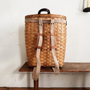 Vintage Pack Basket Harvest Adirondack Foraging Basket Storage Trappers ...
