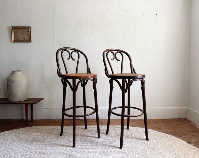 Vintage Bentwood Stools Thonet Counter Kitchen Wood Stool Farmhouse ...