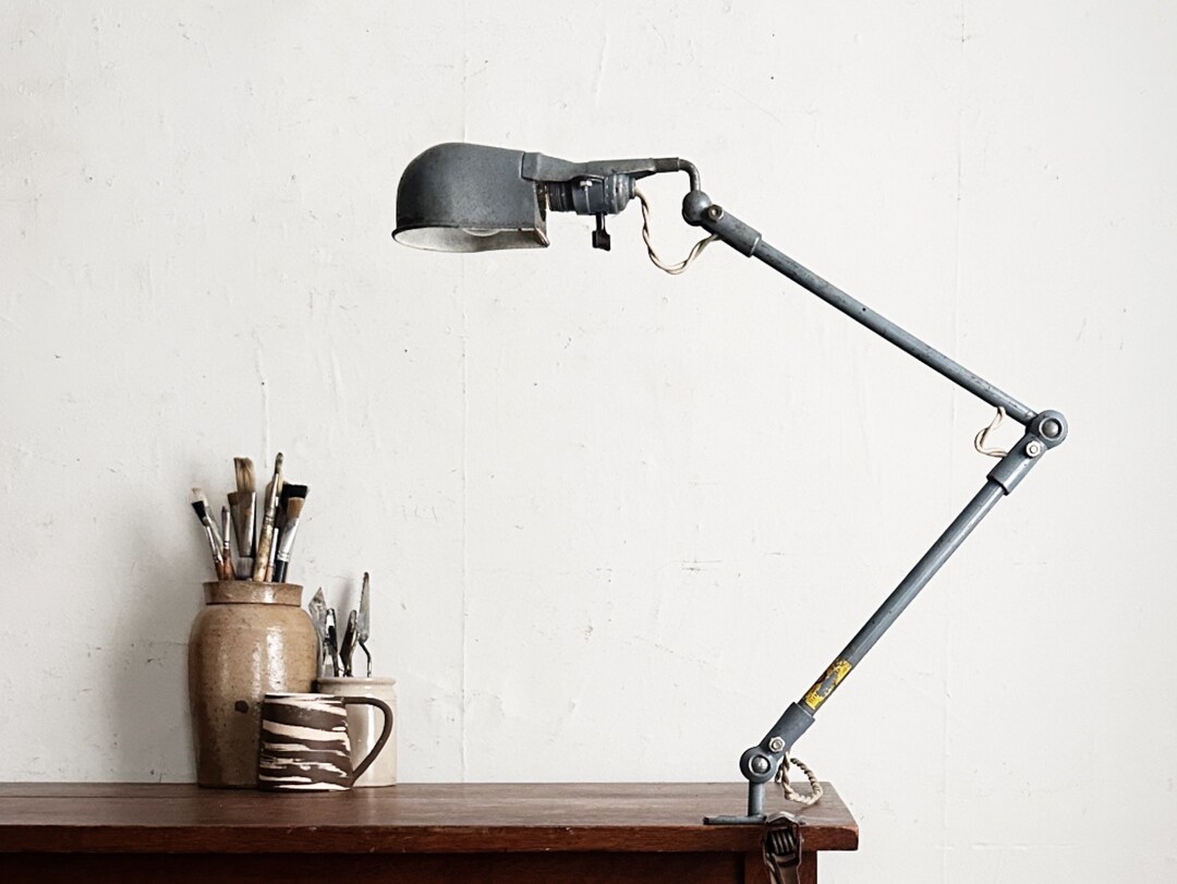 Vintage Industrial Lamp SEARS CRAFTSMAN Articulated Task Desk Work ...