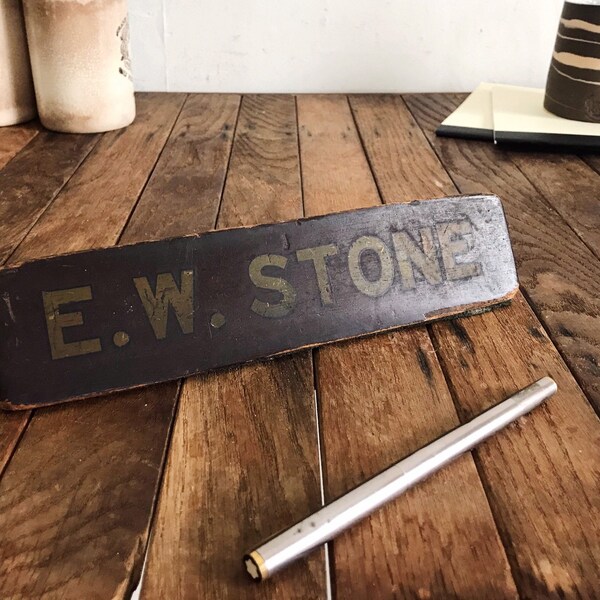 Antique Office Desk Name Plate - Etsy