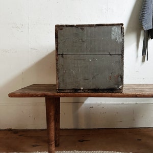 Antique Primitive Wood Crate With Lid Storage Box Rustic Farmhouse ...