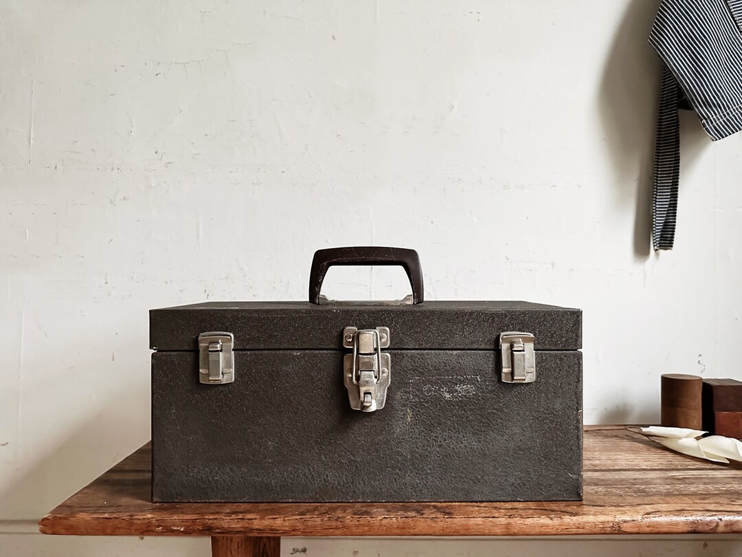 Vintage Tool Box Expanding Metal Utility Box Art Craft - Etsy