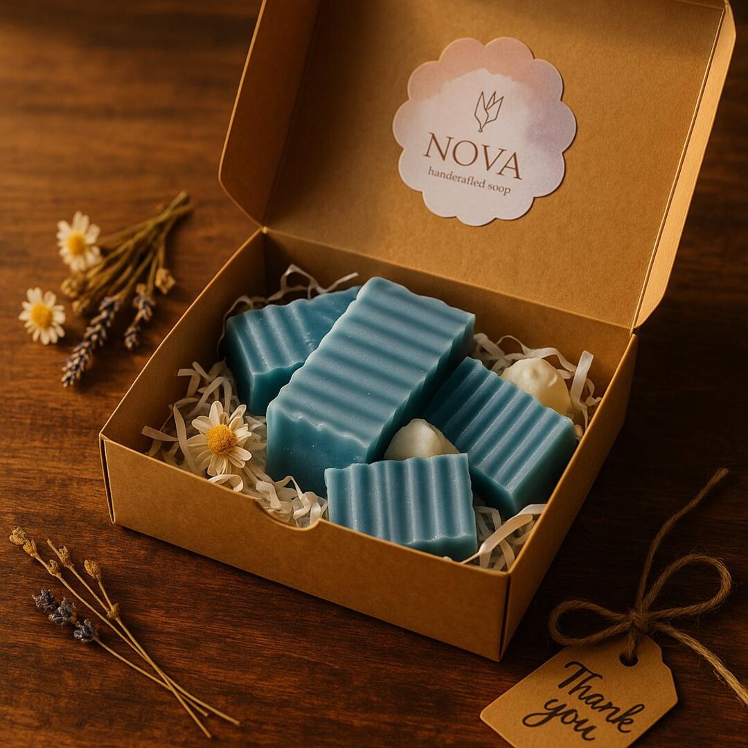 Handmade Ocean Breeze Glycerin Soap Gift Set – Blue Spa Soap Bars - Etsy