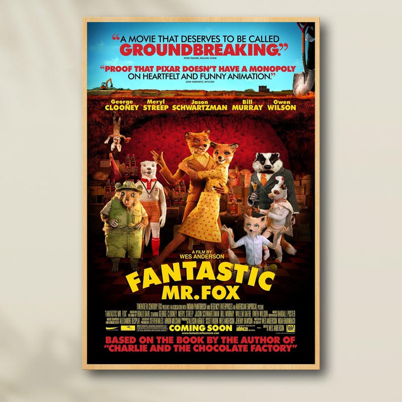 Fantastic Mr. Fox Classic Movie Poster, Film Fan Collectibles, Vintage ...