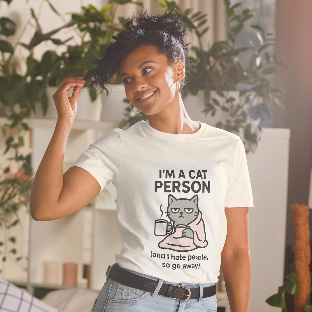 Funny Cat Person T-shirt: Introvert Humor Parody Design - Etsy UK