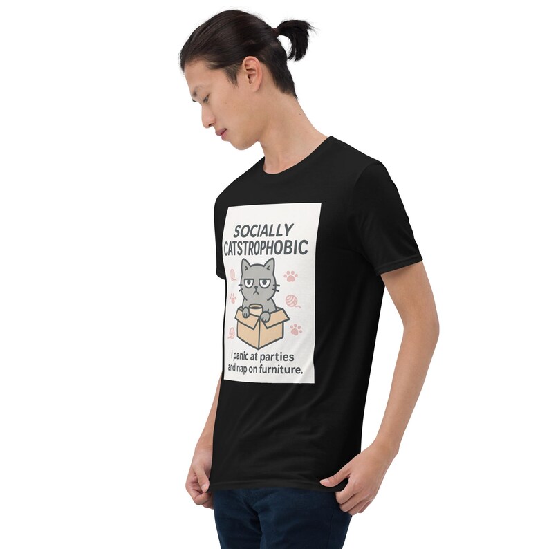 Socially Catstrophobic T-shirt | Funny Cat Lover Gift | Introvert Humor ...