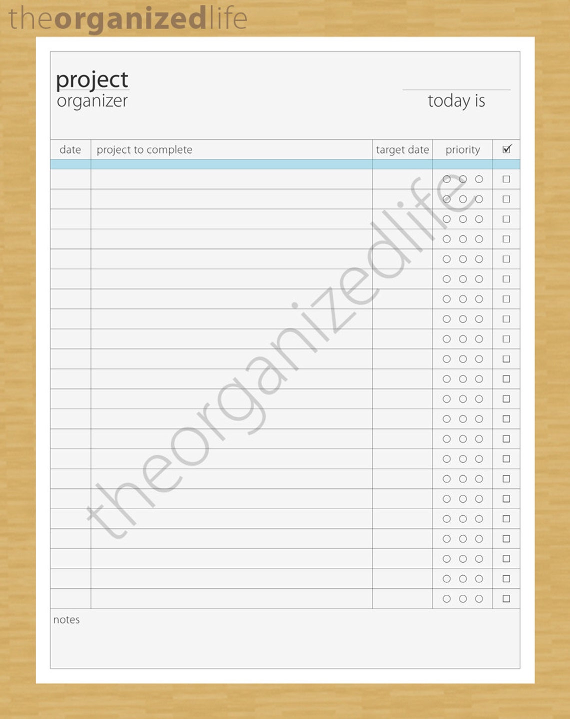 Project Organizer - PDF - Etsy