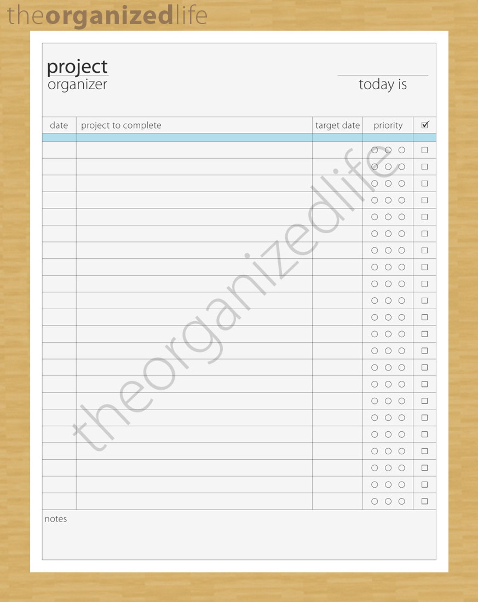 Project Organizer - PDF - Etsy
