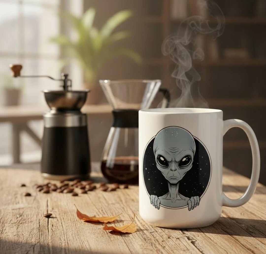 Grey Alien Coffee Mugs - Etsy