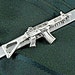 Tie Bar Tie Clip Silver Machine Gun Assault Rifle Mens | Etsy