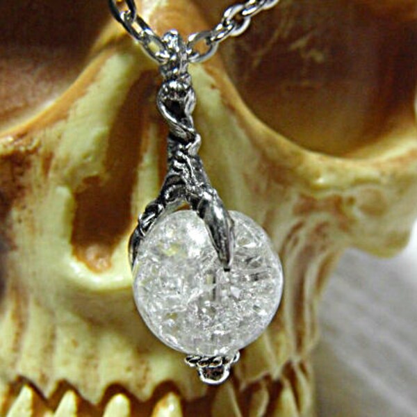 Raven Claw Crystal Necklace - Etsy