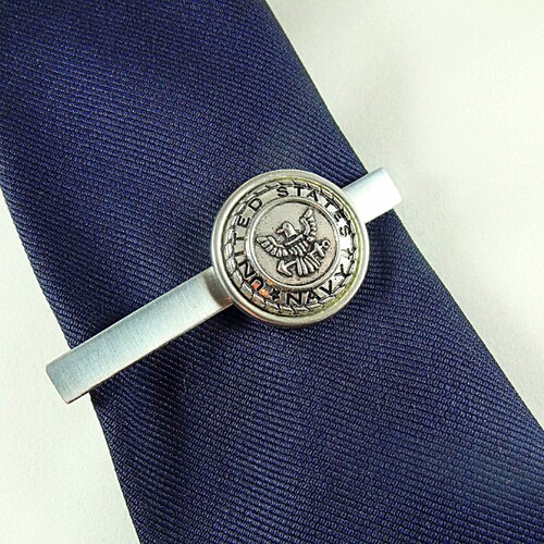 Sterling Silver Tie Clip Necktie Bar With Lapis Lazuli | Etsy