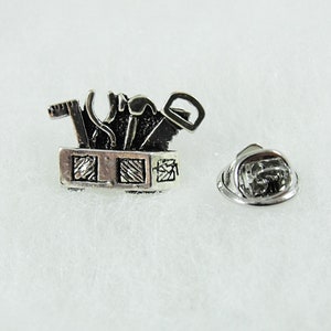 Tie Tack or Lapel Pin Toolbox Carpenters Silver Pin - Etsy