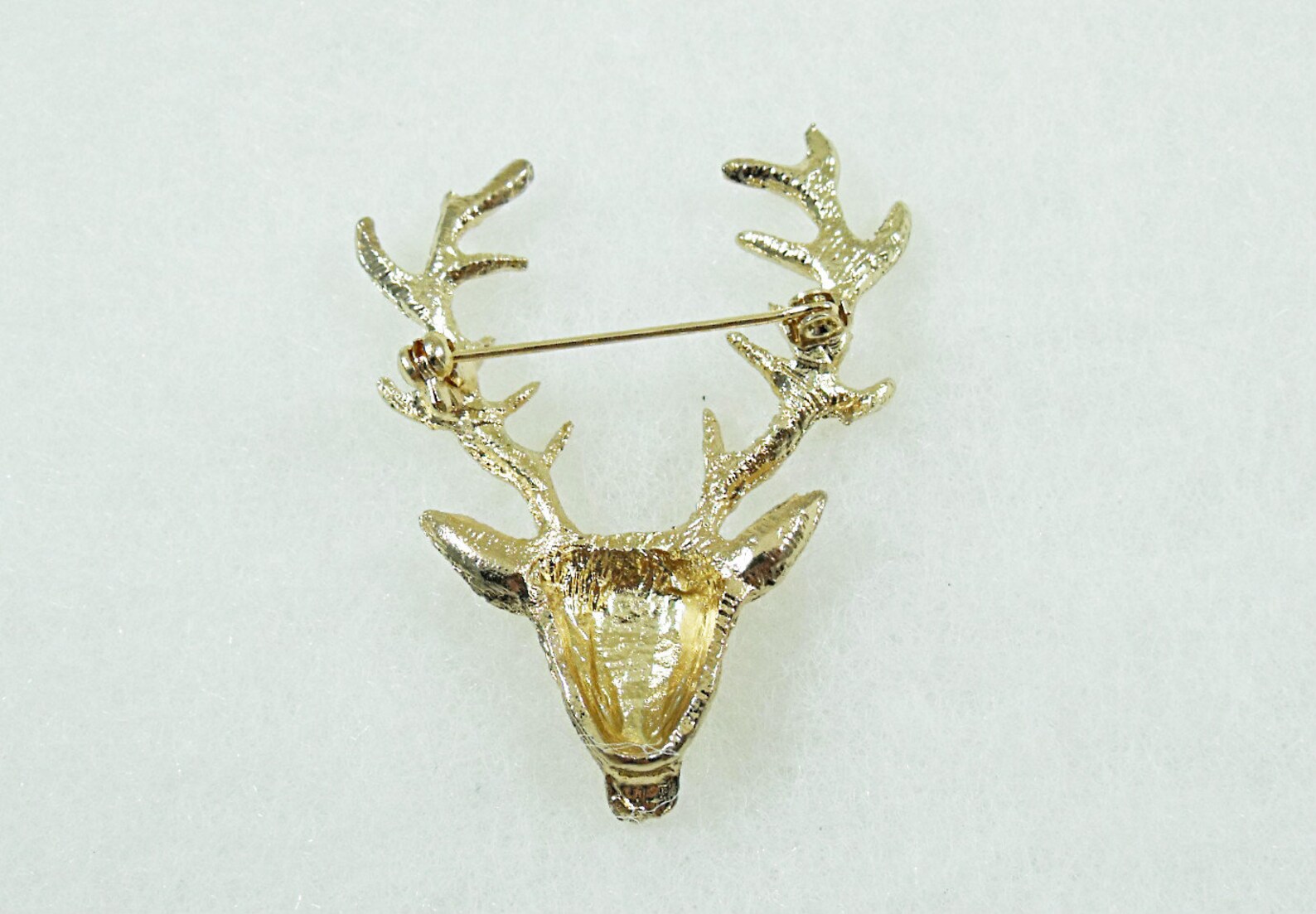 Gold Brooch Pin Stag or Deer Head Men's Women's Gift - Etsy
