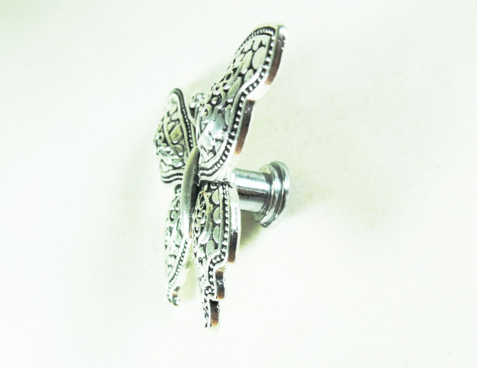 Silver Butterfly Drawer Pull Handmade Home Decor Improvement | Etsy
