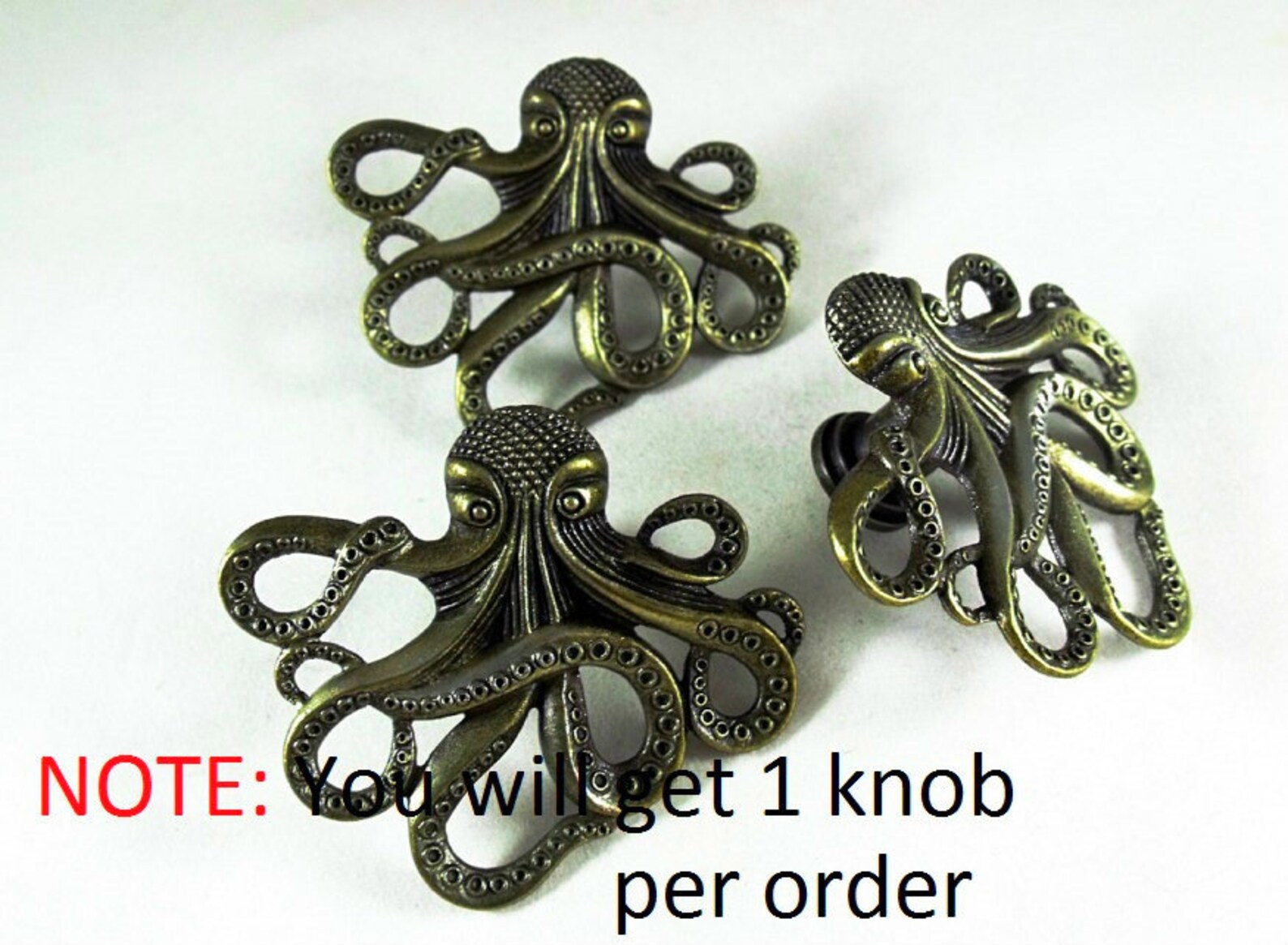 Bronze Octopus Drawer or Door Pull large Home Improvement | Etsy
