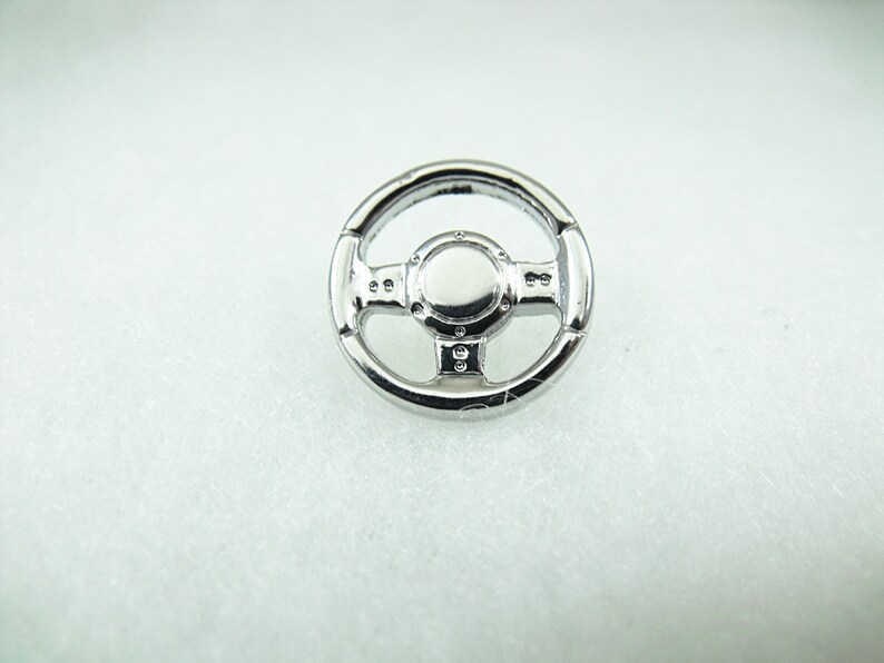 Tie Tack Lapel Pin Silver Sports Car Steering Wheel - Etsy