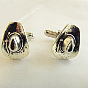 Mens Cufflinks, Silver Cowboy Hat, Western Cufflinks Mens Accessories ...