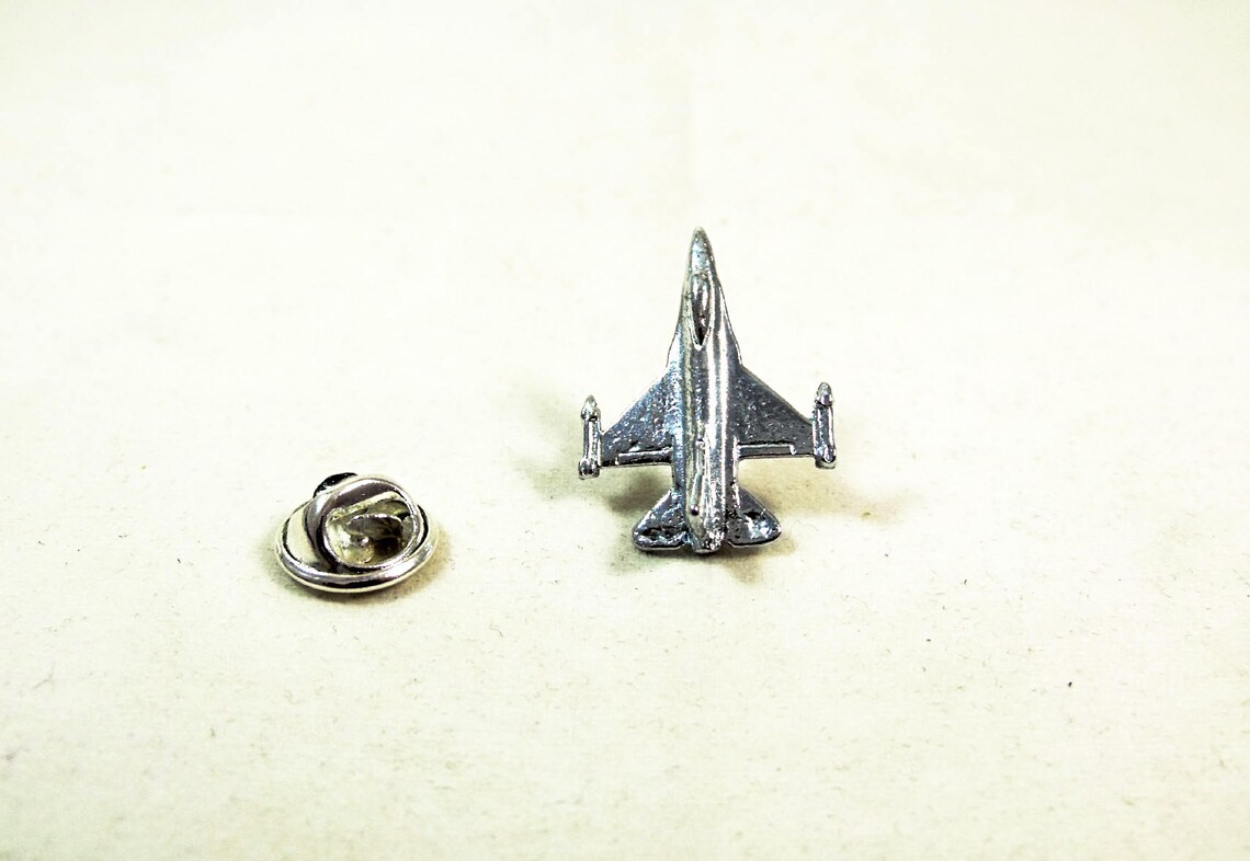 Silver Tie Tack or Lapel Pin F16 Falcon Military Jet Mens | Etsy