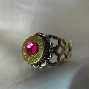 Bullet Ring Winchester 45 Caliber With Hot Pink Rhinestone - Etsy