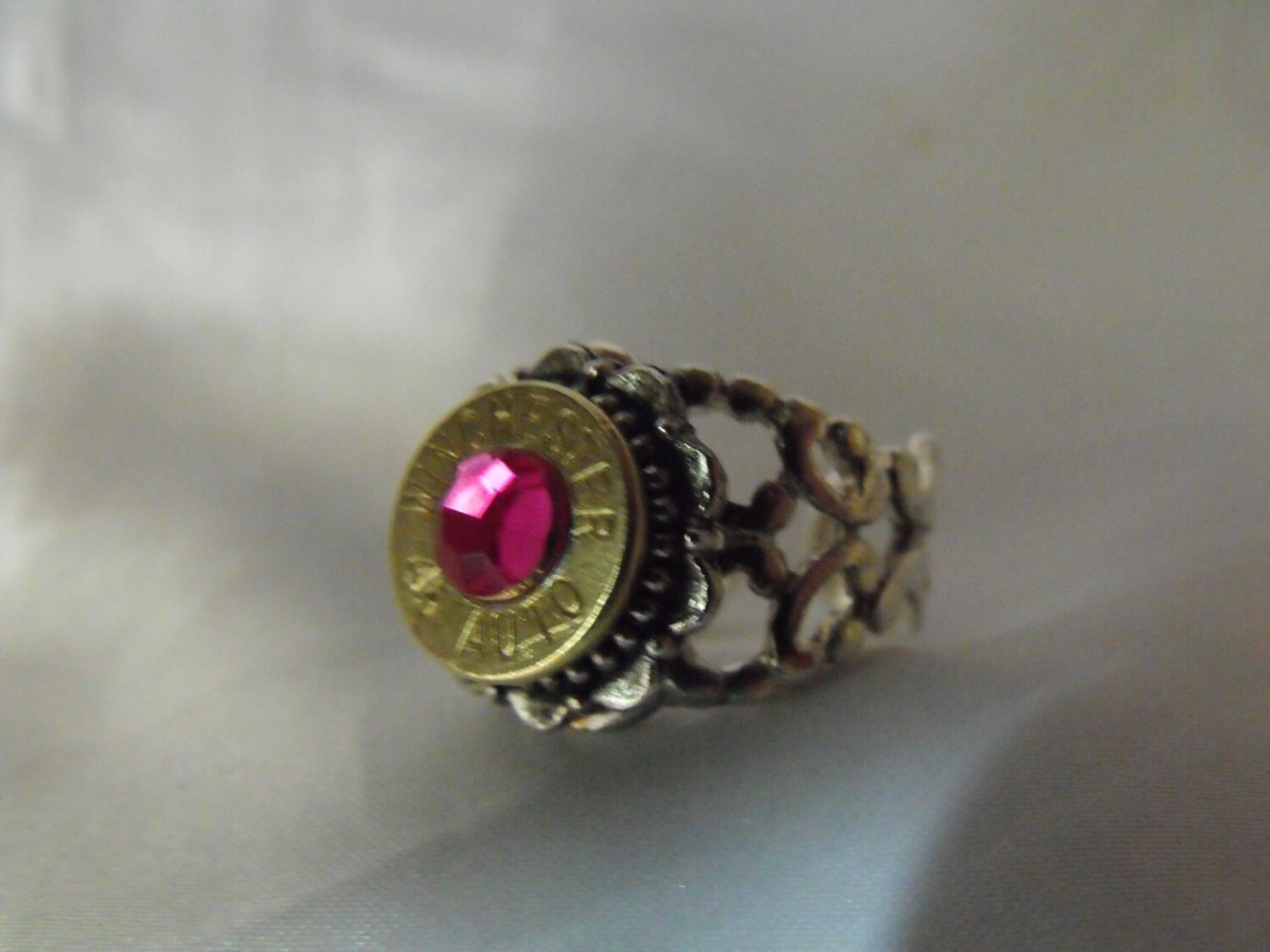 Bullet Ring Winchester 45 Caliber With Hot Pink Rhinestone | Etsy