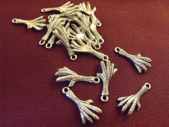 Silver Gothic Claw Charms 3D. Lot of 12 Jewelry Making - Etsy
