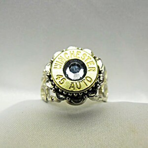Bullet Ring Winchester 45 Caliber With Light Blue Crystal - Etsy