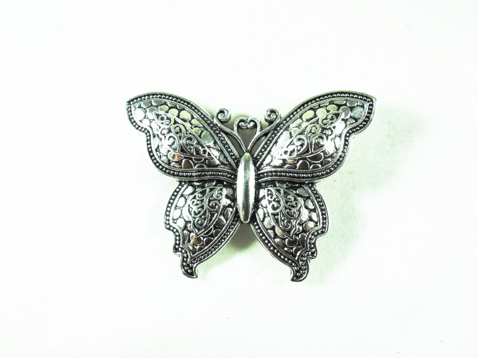 Silver Brooch Pin Large Butterfly Womens Gift Handmade | Etsy