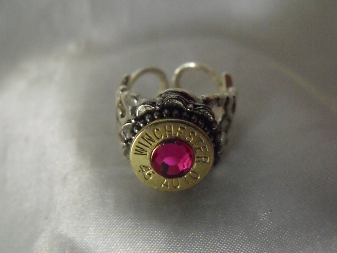 Bullet Ring Winchester 45 Caliber With Hot Pink Rhinestone - Etsy