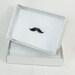 Tie Tack or Lapel Pin Small Silver and Black Enamel Mustache - Etsy